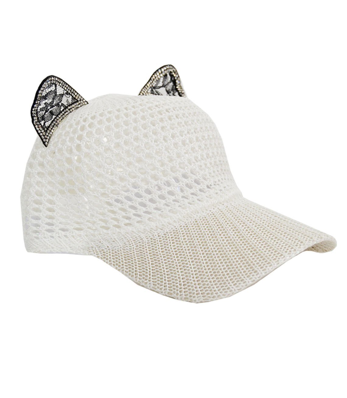 Cat ears baseball cap (5723 / CZAP-KOT-11) - Agrafka