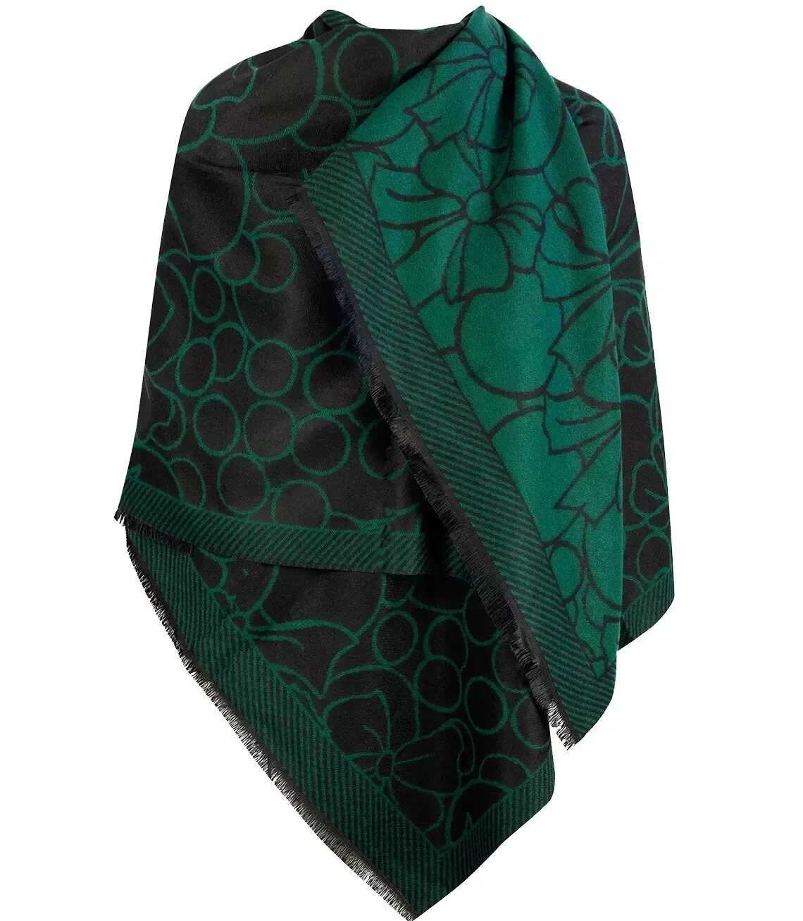 Szal szalik elegancka chusta pashmina kokardki (13277 / AX-100#7) - Agrafka