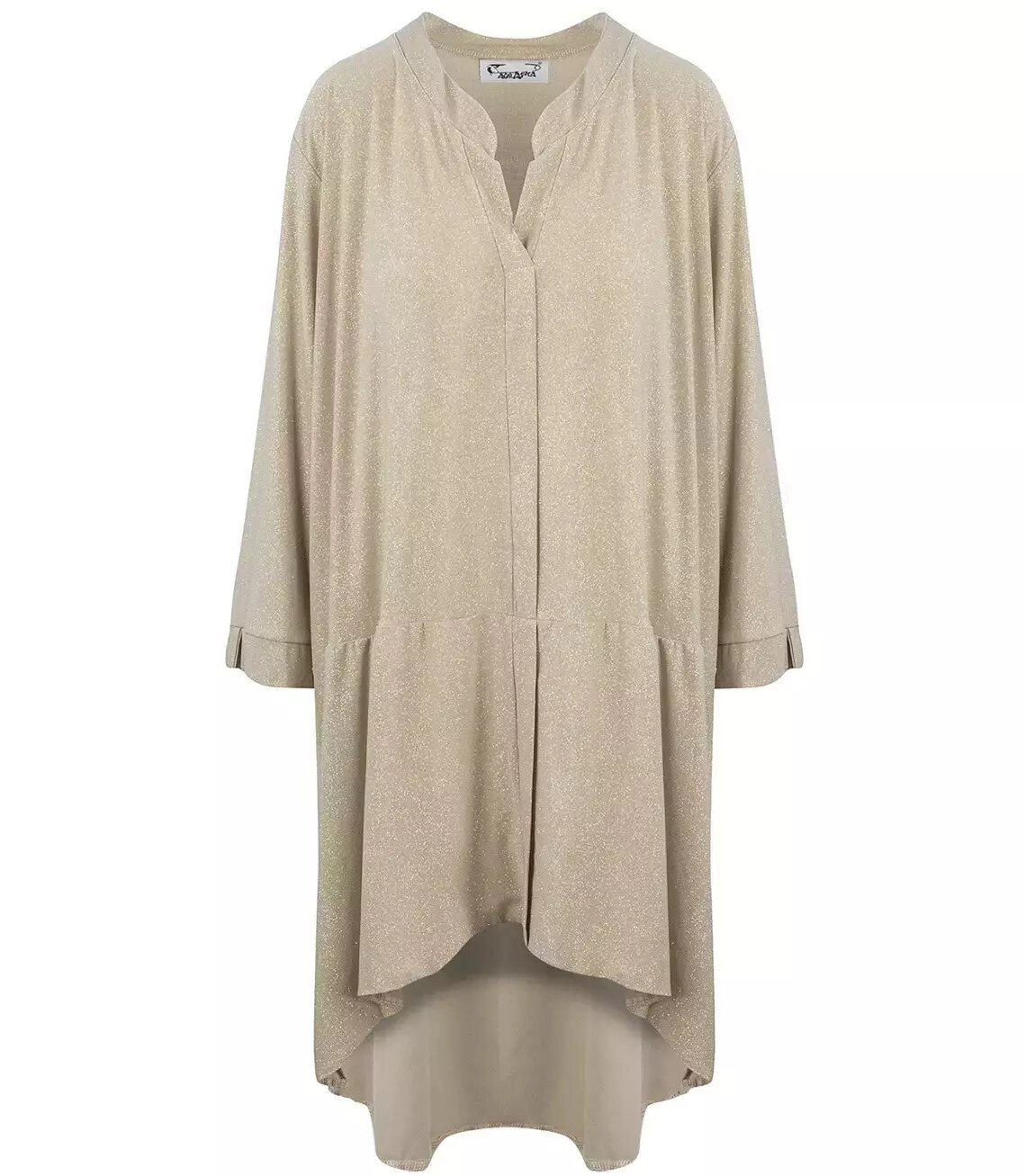 Koszula Tunika oversize dłuższy tył Brokatowa Luźna Plus Size (13634 ...