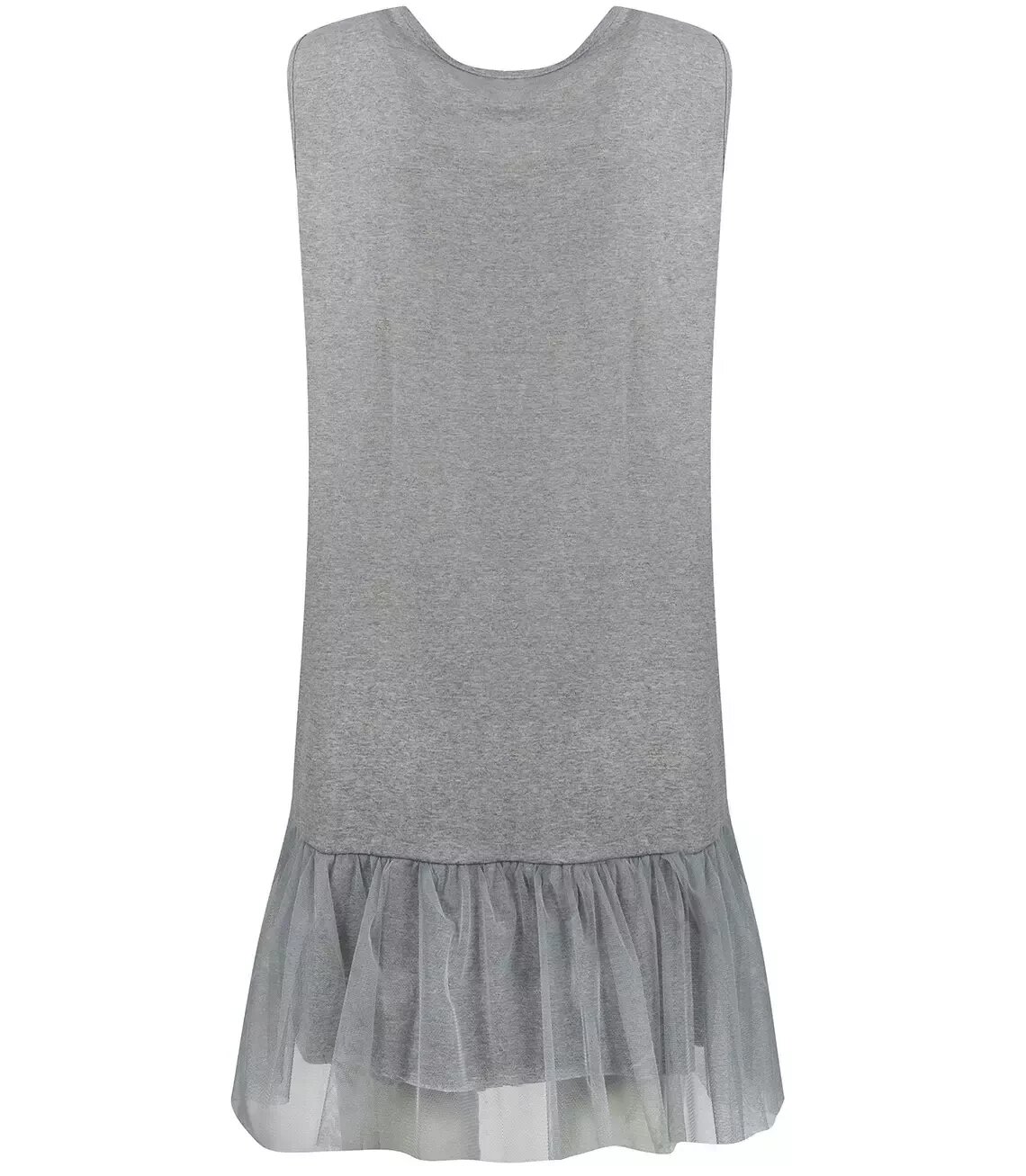 A simple tunic dress with a tulle frill (14071 / THA1037) - Agrafka