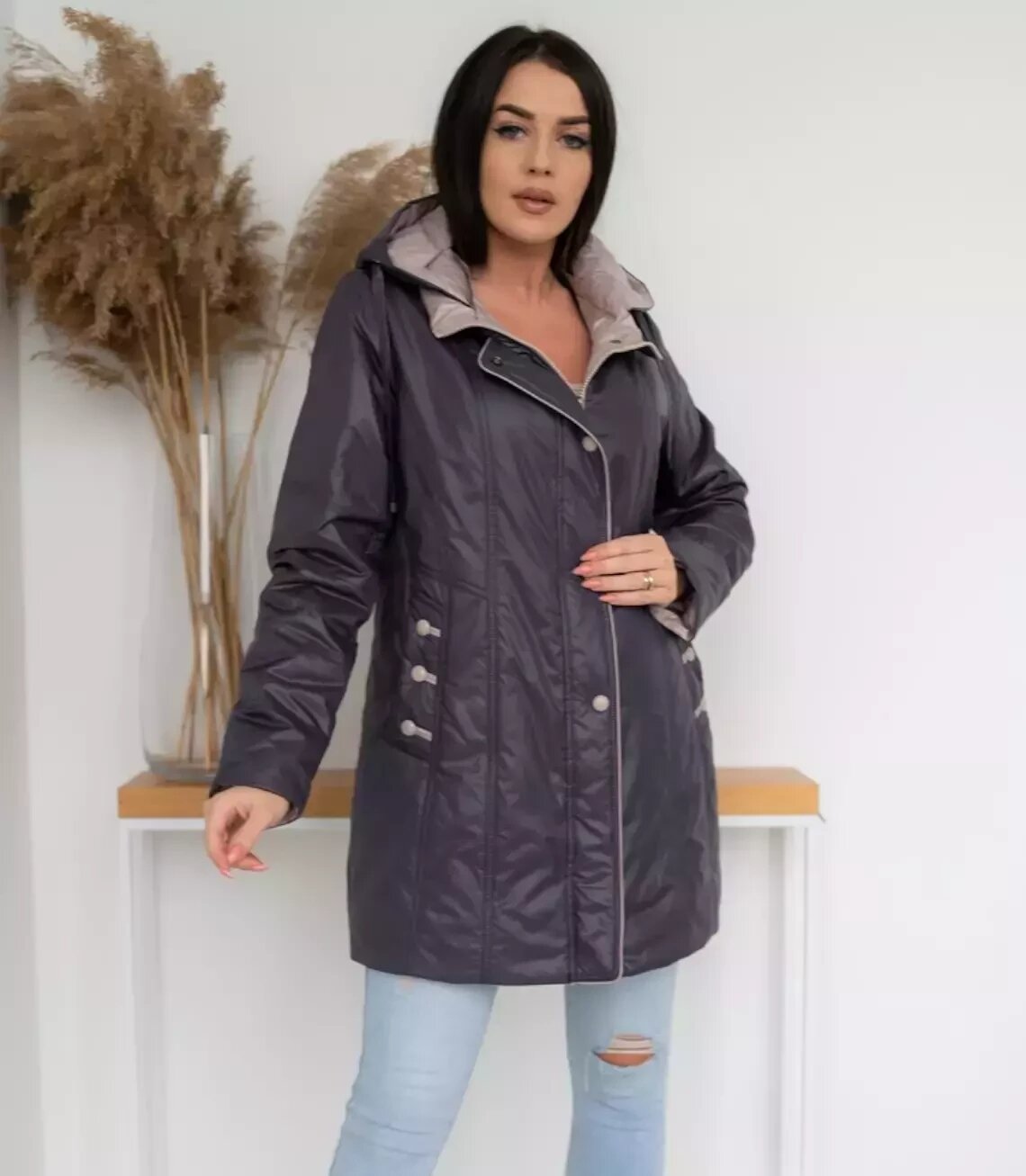 Damska kurtka przejściowa elegancka stylowa ULA (15101 / ULA) - Agrafka