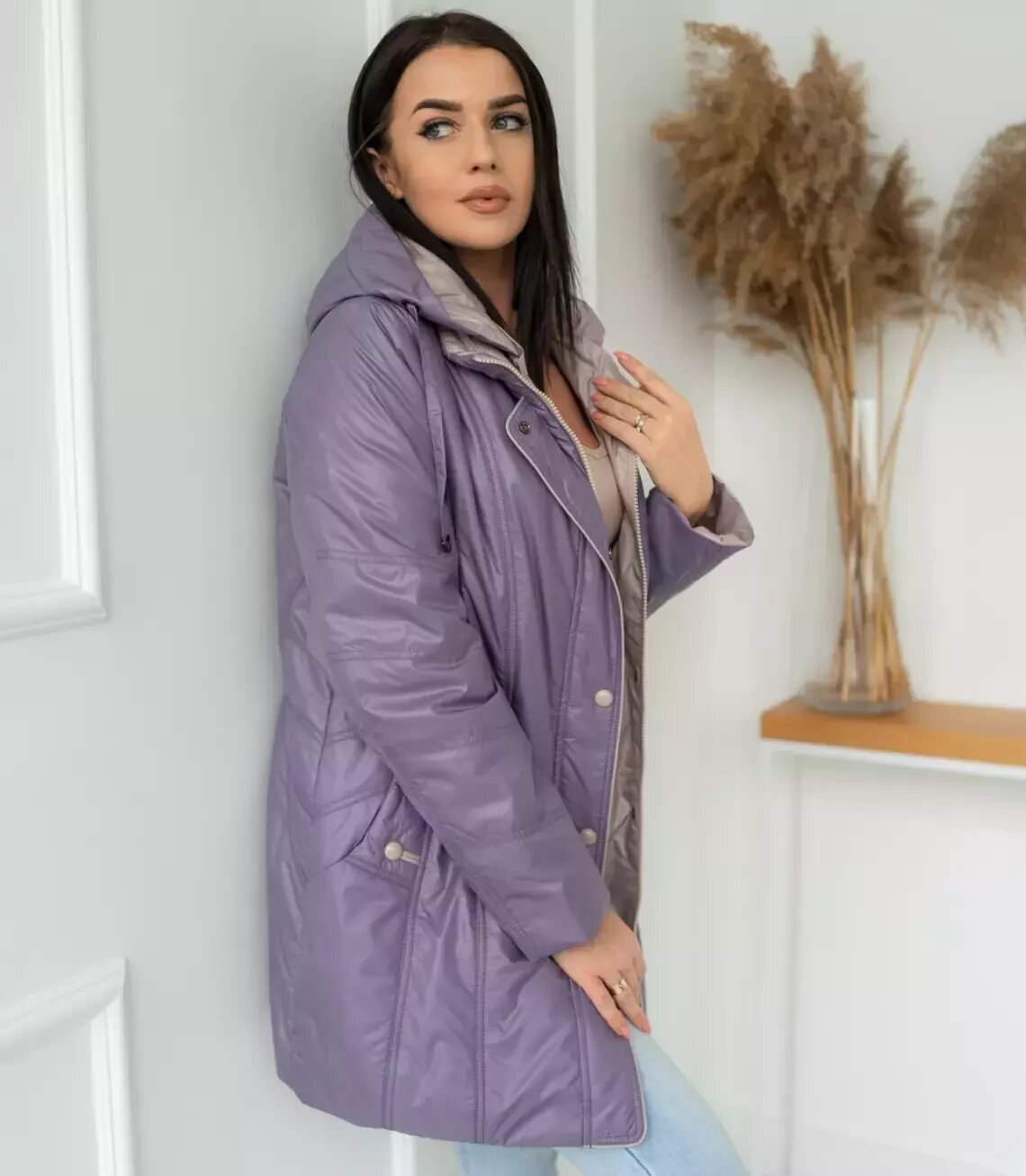 Damska kurtka przejściowa elegancka stylowa ULA (15103 / ULA) - Agrafka