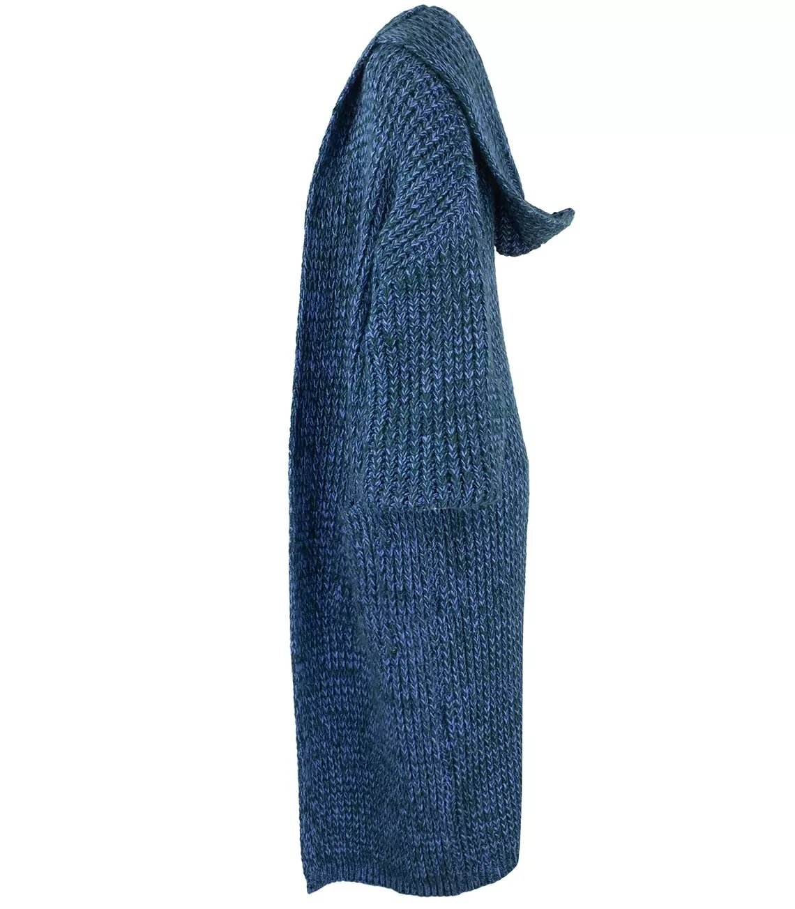 Długi ciepły kardigan sweter gruby splot VALERIA (16364 / ONA006) - Agrafka